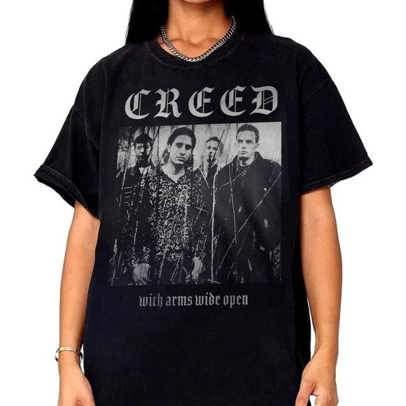 Gildan | Shirts | Vintage Creed Band Shirtcreed Band Tour With Arms ...